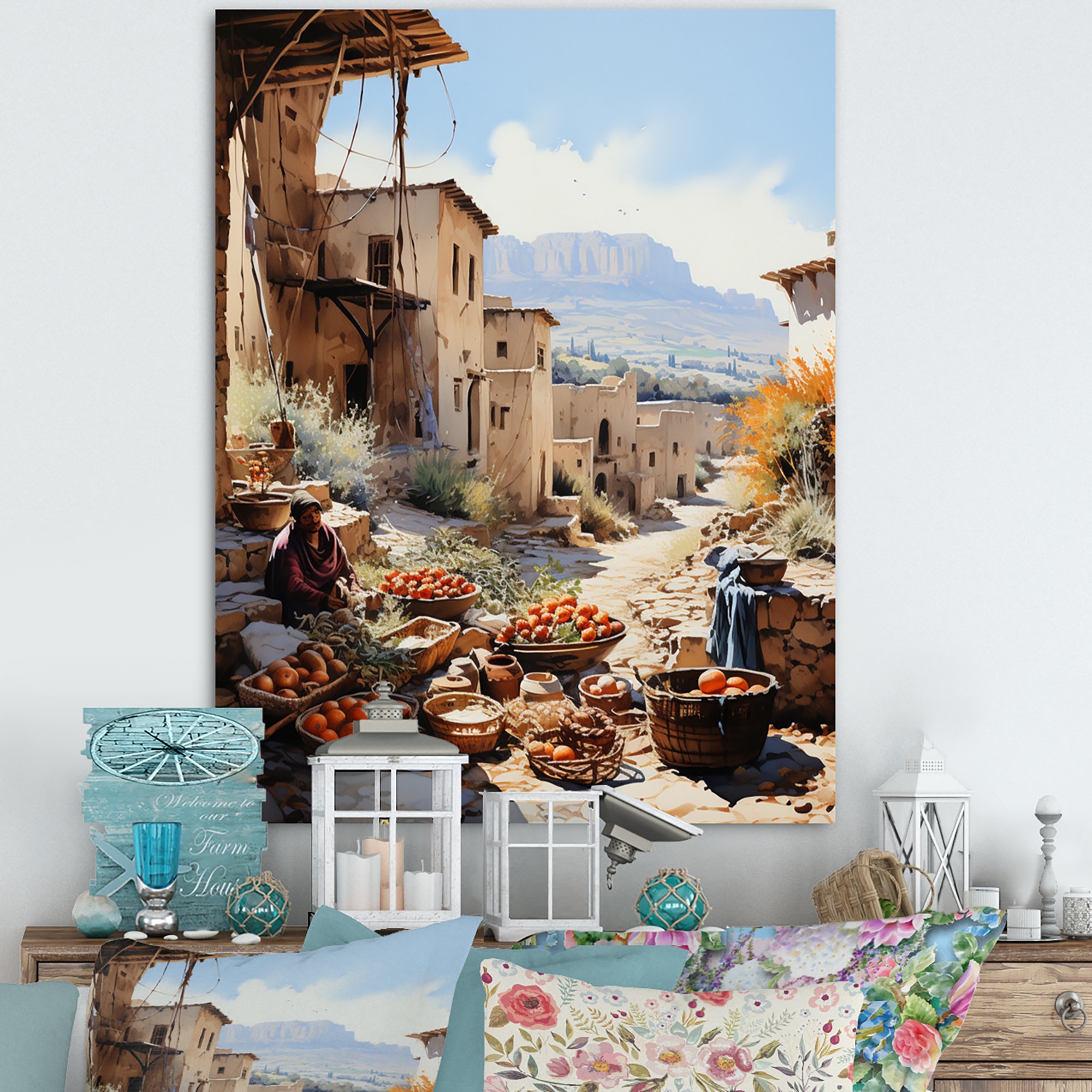Latitude Run® African Tribes Berber Market II - Print on Canvas | Wayfair