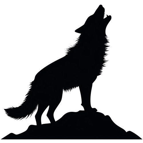 Wet Paint Printing SS11148 Howling Wolf Silhouette Cardboard Cutout ... Wet Paint Printing SS11148 Howling Wolf Silhouette Cardboard Cutout ...
