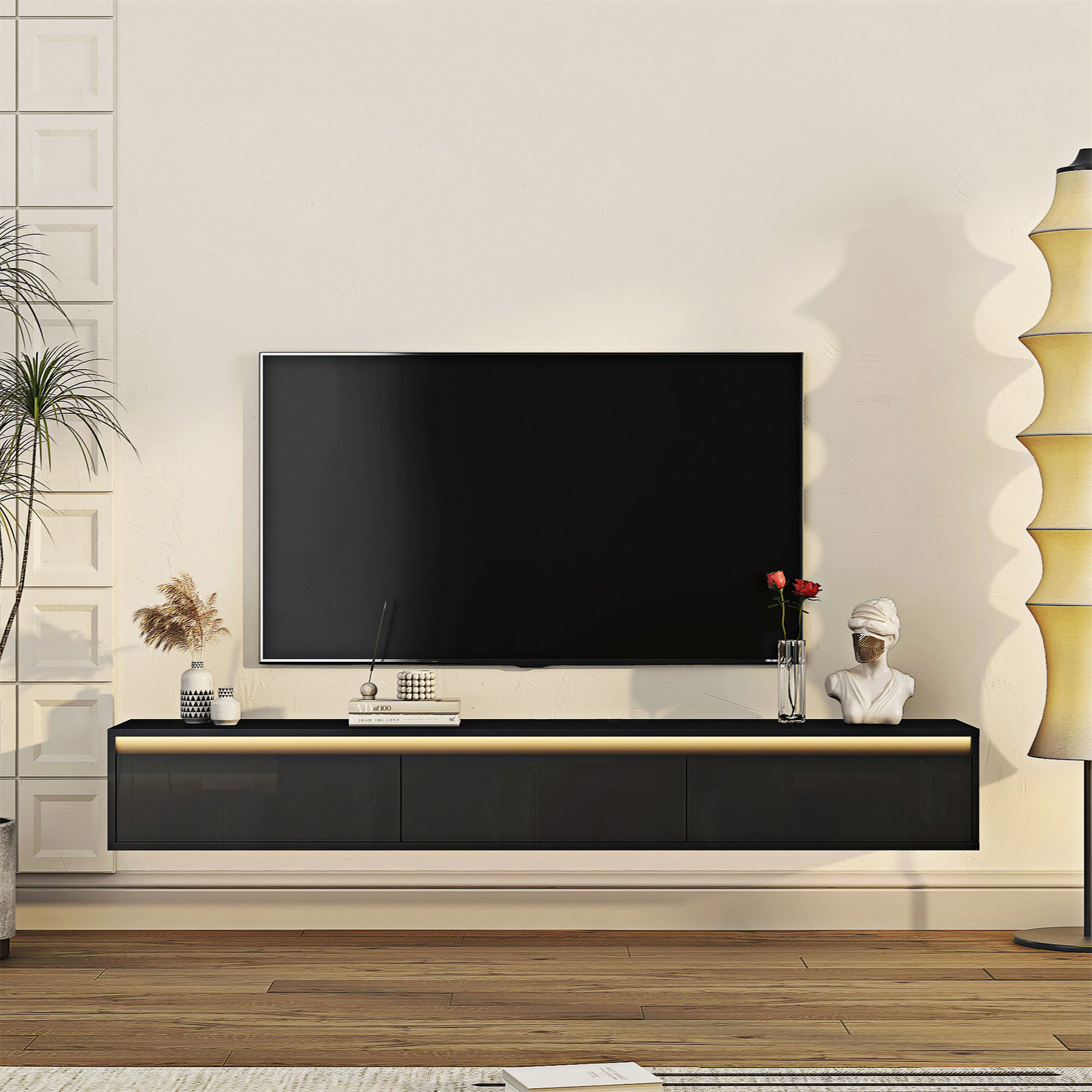Ivy Bronx Natavia 64.96'' W Storage Credenza | Wayfair