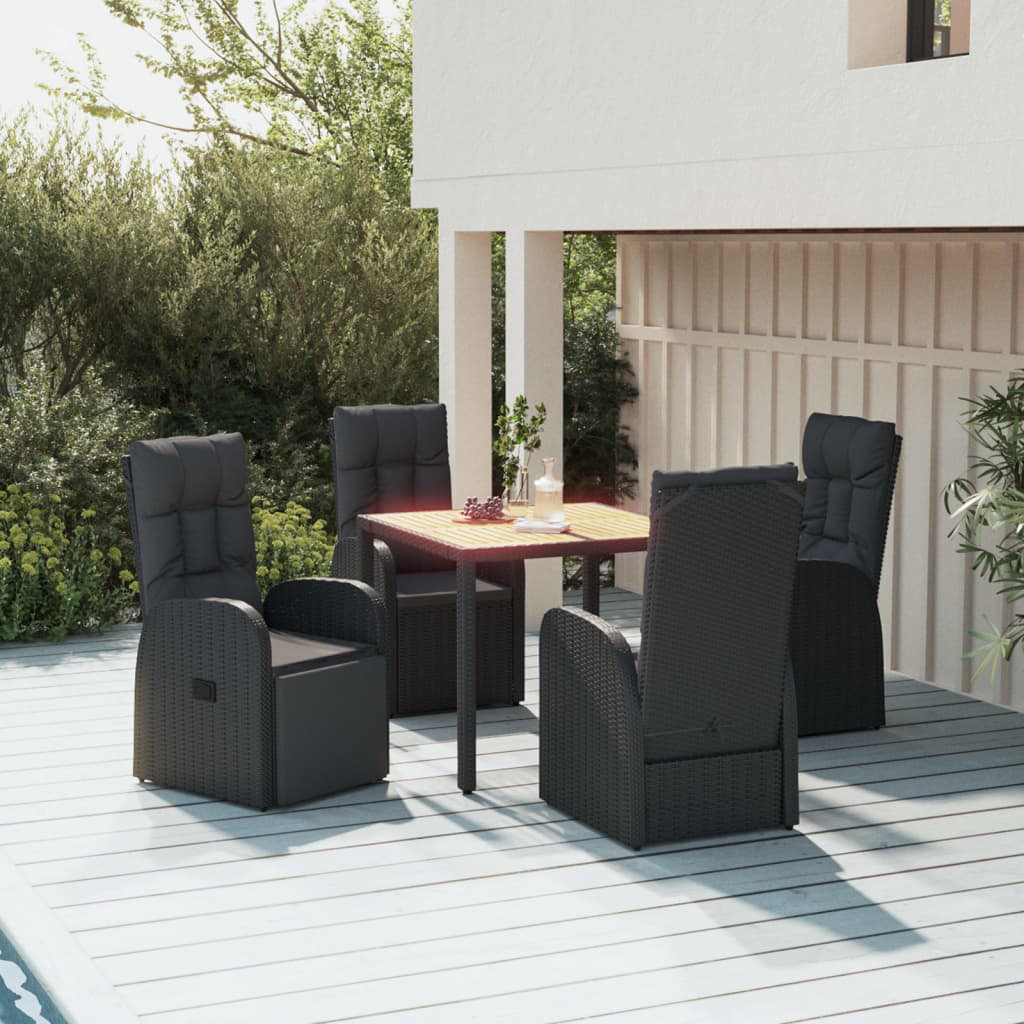 VidaXL Palmera Square 5 - Piece 4 - Person 35.4in L Outdoor Table Set ...