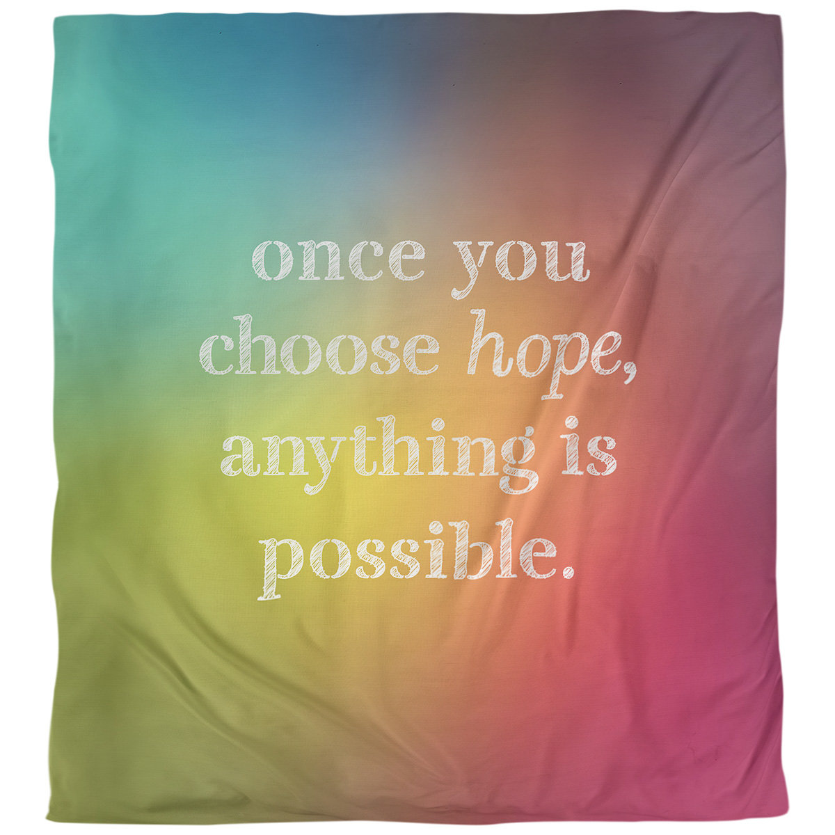 ArtVerse Choose Hope Quote Single Duvet Cover | Wayfair