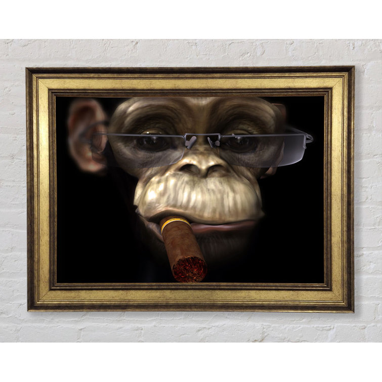 Bright Star The Chimp Cigar Smoker - Single Picture Frame Art Prints ...