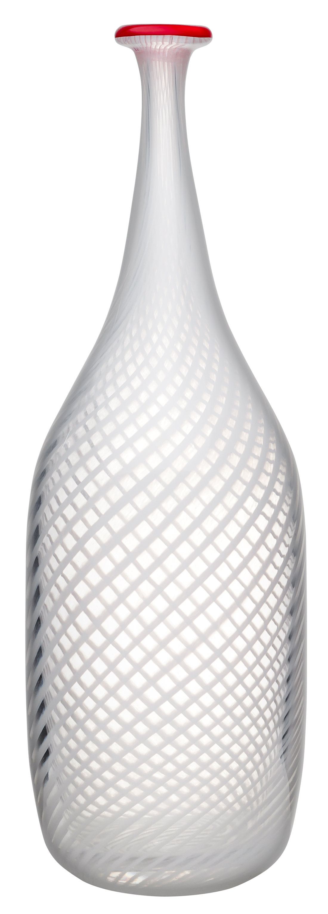 Kosta Boda Red Rim Glass Decorative Bottles | Wayfair