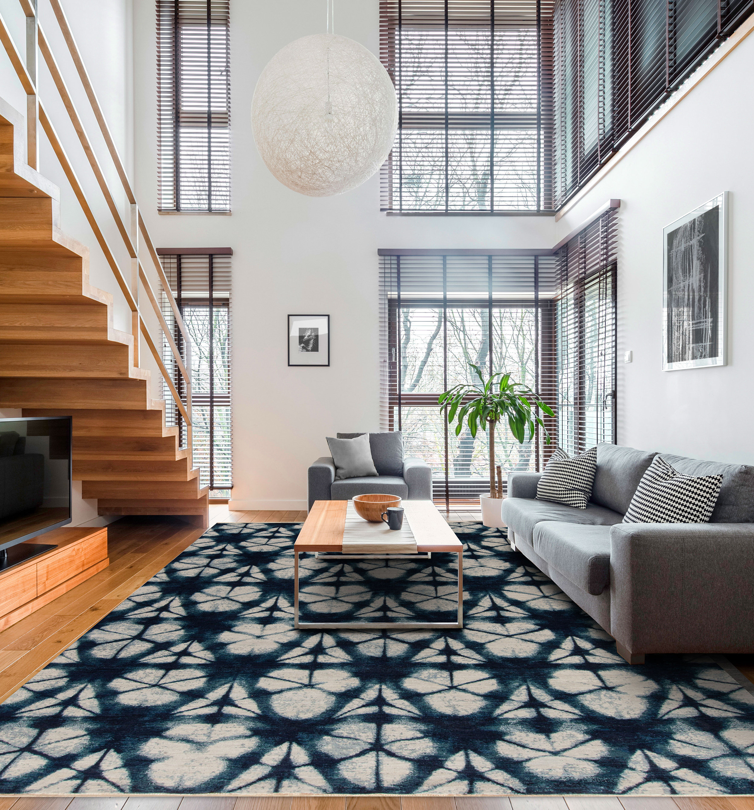 Samad Rugs Shibori Kitchen Mat | Wayfair