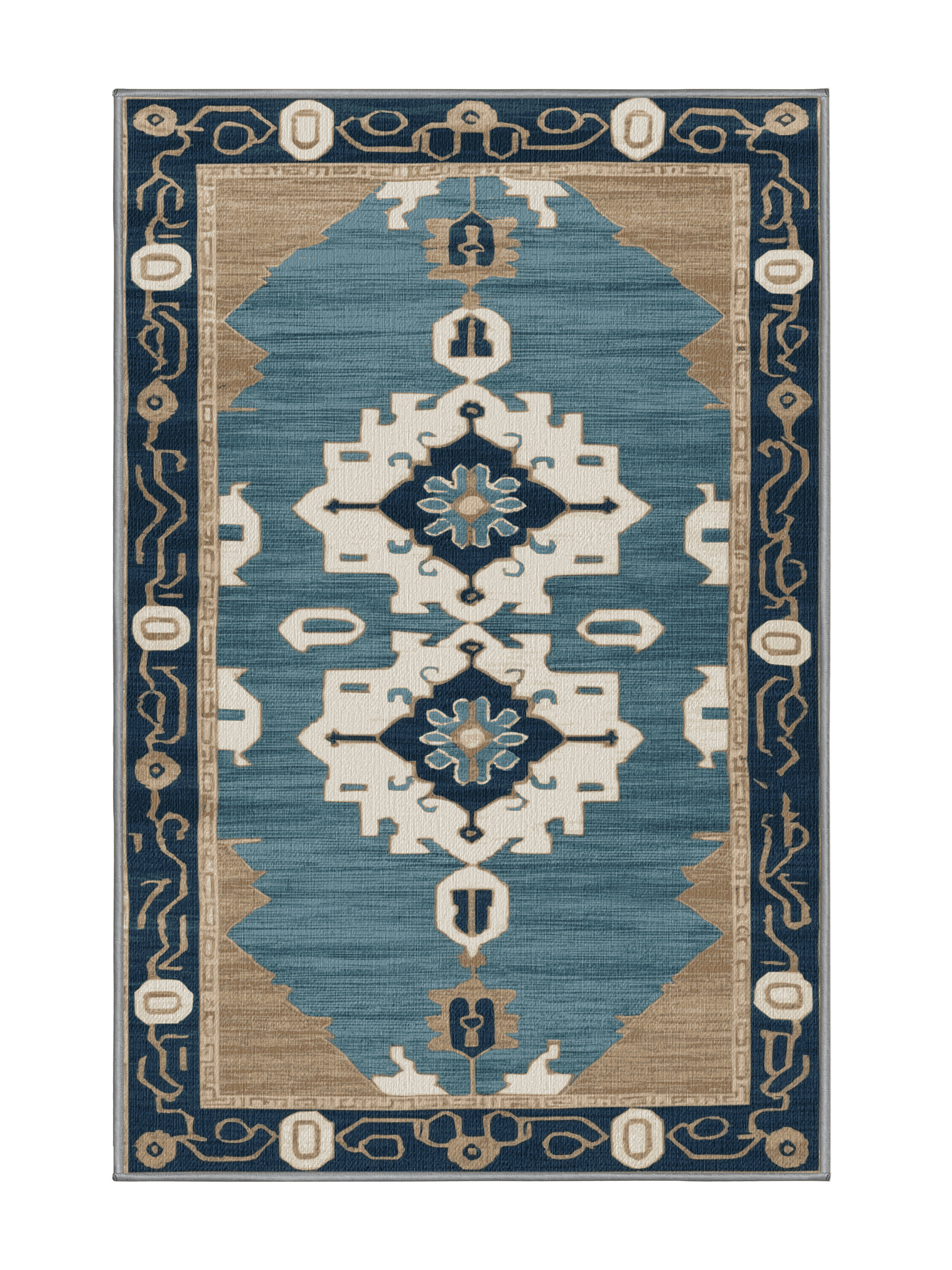 Hokku Designs Washable Aegean Coast Coastal Area Rug | Wayfair