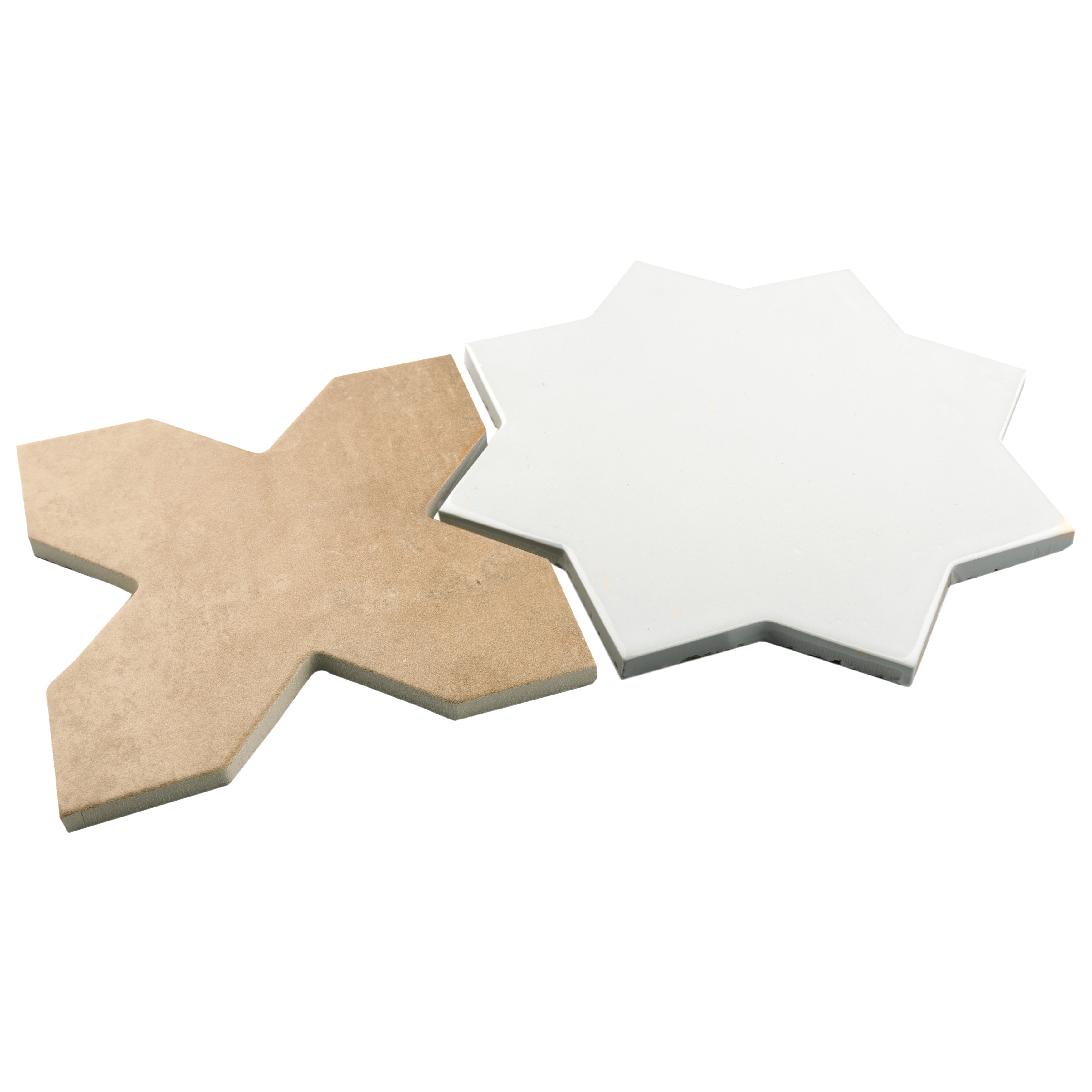 Merola Tile Argile Star with Cross 7 In. X 14 In. Porcelain Floor And ...