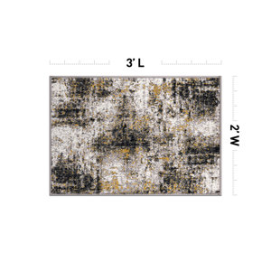 Wade Logan® Abstract Yellow/Black/Gray Area Rug & Reviews | Wayfair