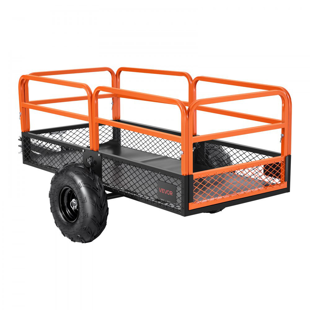 VEVOR Dump Trailer Tow Behind Steel Garden Yard Trailer Cart | Wayfair ...