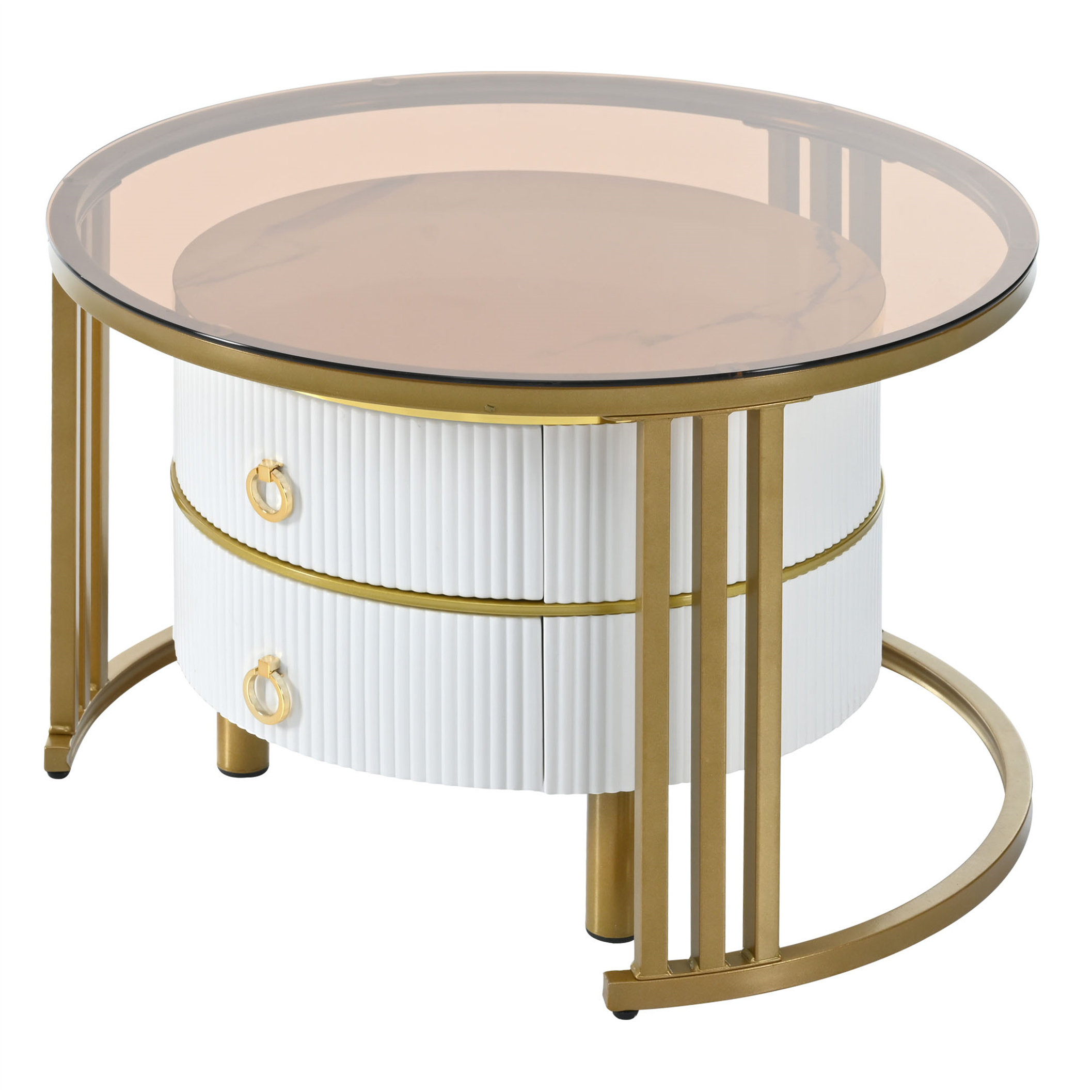 Mercer41 ON-TREND F27.5'' & F19.6'' Stackable Coffee Table with 2 ...