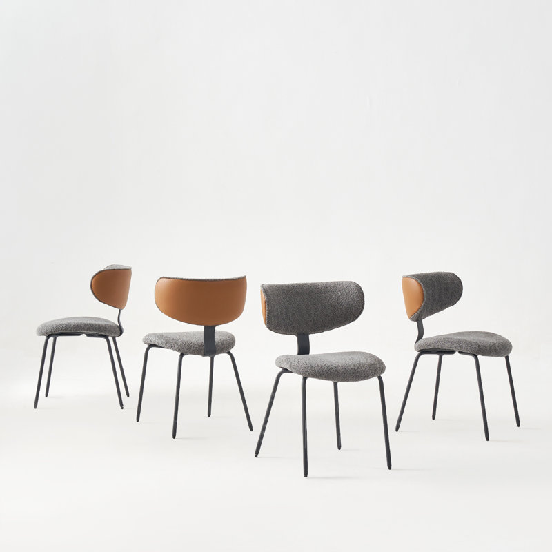 Wrought Studio Jelany Sponge Upholstered Metal Parsons Chair | Wayfair