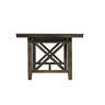 Benjara Luo 66 Inch Dining Table, Rustic Crossed Base, Rectangular ...