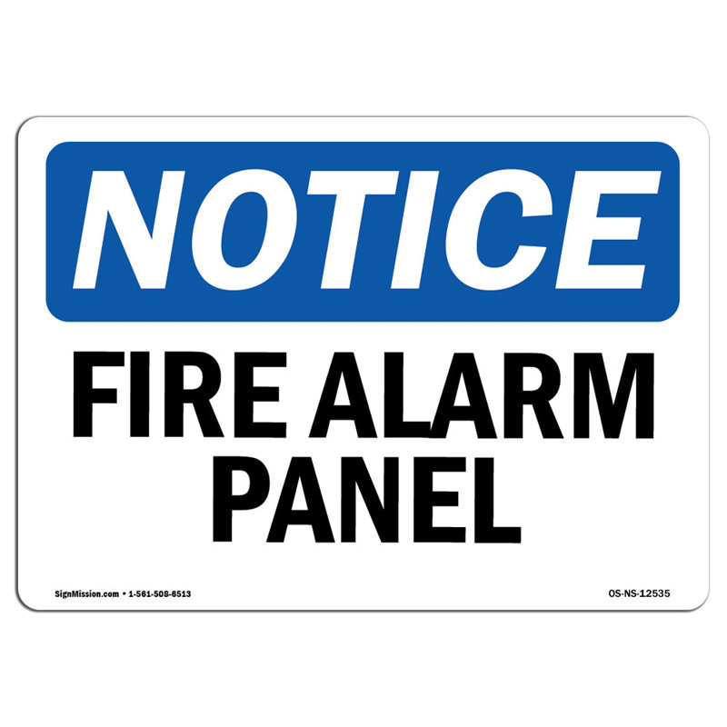 SignMission Fire Alarm Panel Sign | Wayfair