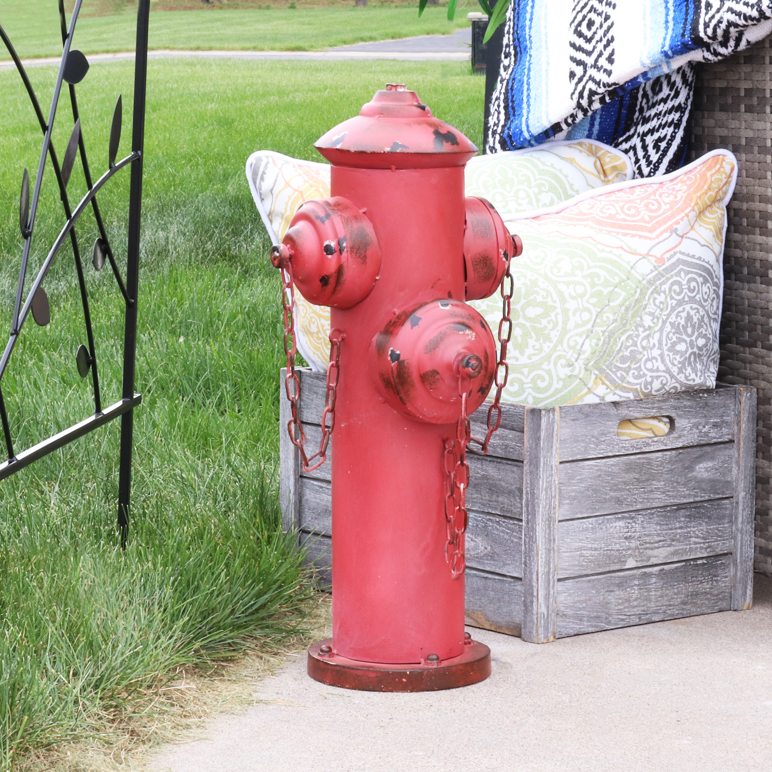 Williston Forge Doriene Metal Fire Hydrant Outdoor Statue & Reviews ...