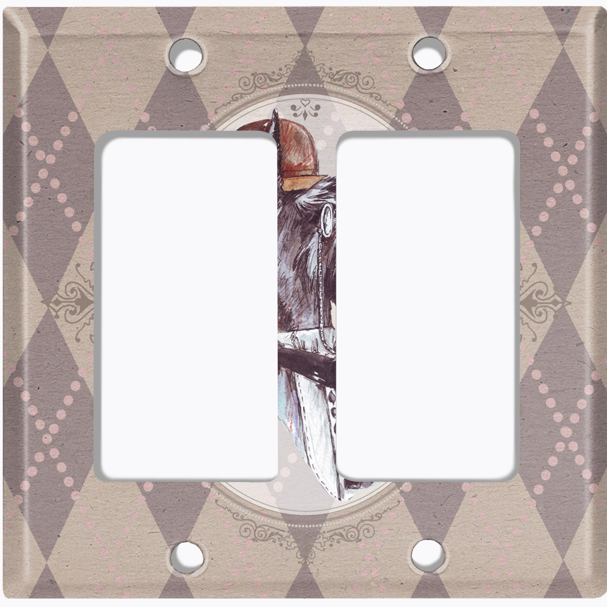 WorldAcc Metal Light Switch Plate Outlet Cover (Tuxedo Fancy Schnauzer ...