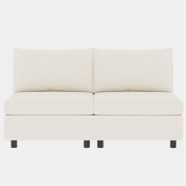 Ebern Designs Durick 30.5'' Armless Modular Sofa | Wayfair