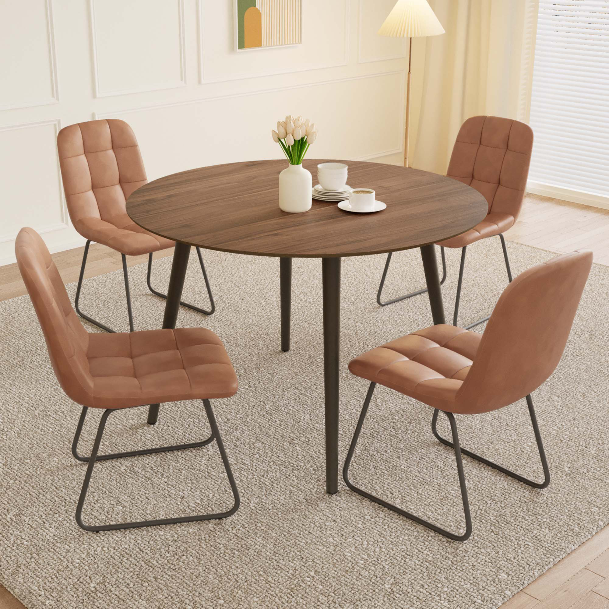 small round space saving dining table