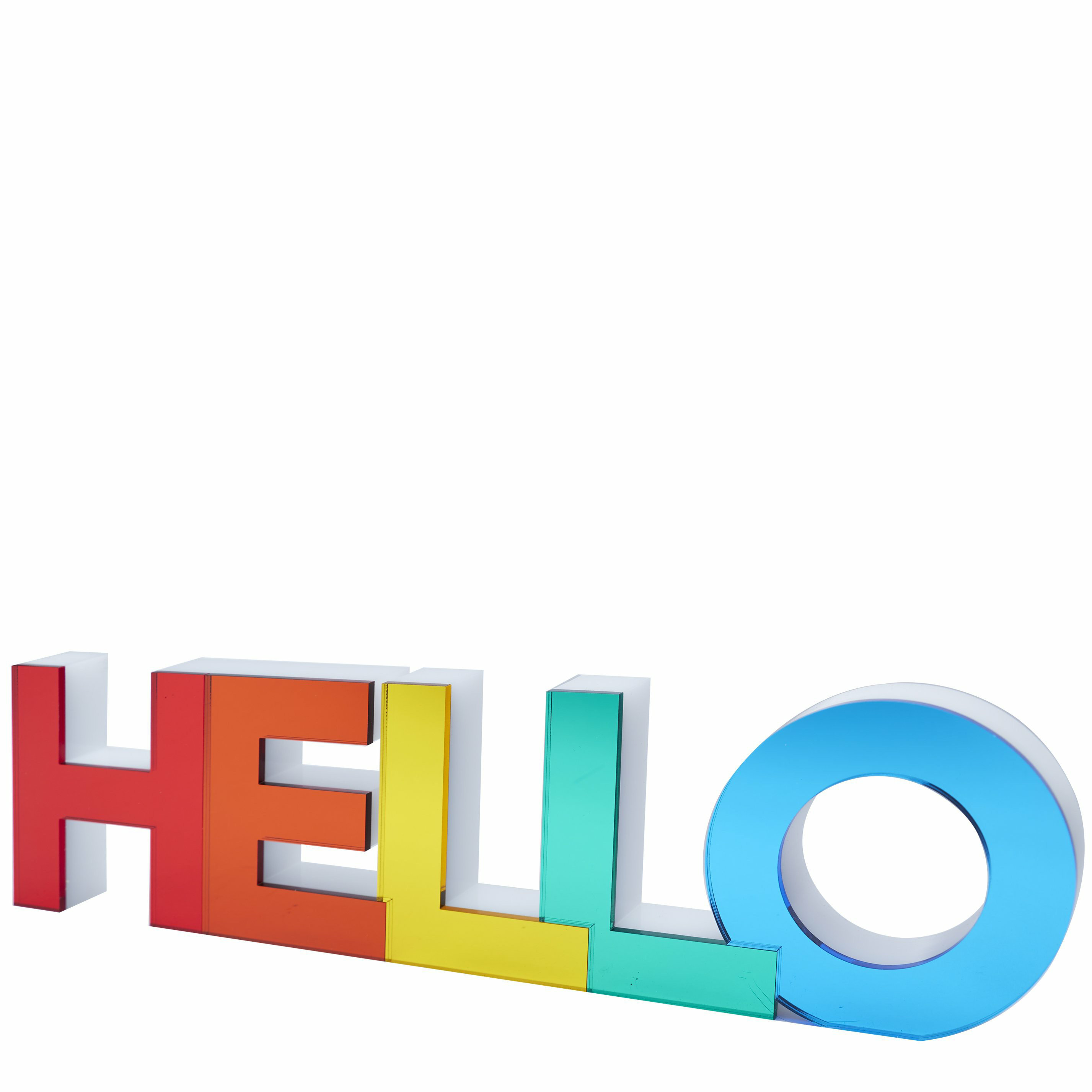 Tara Wilson Designs Hello Acrylic Mirror Block | Wayfair