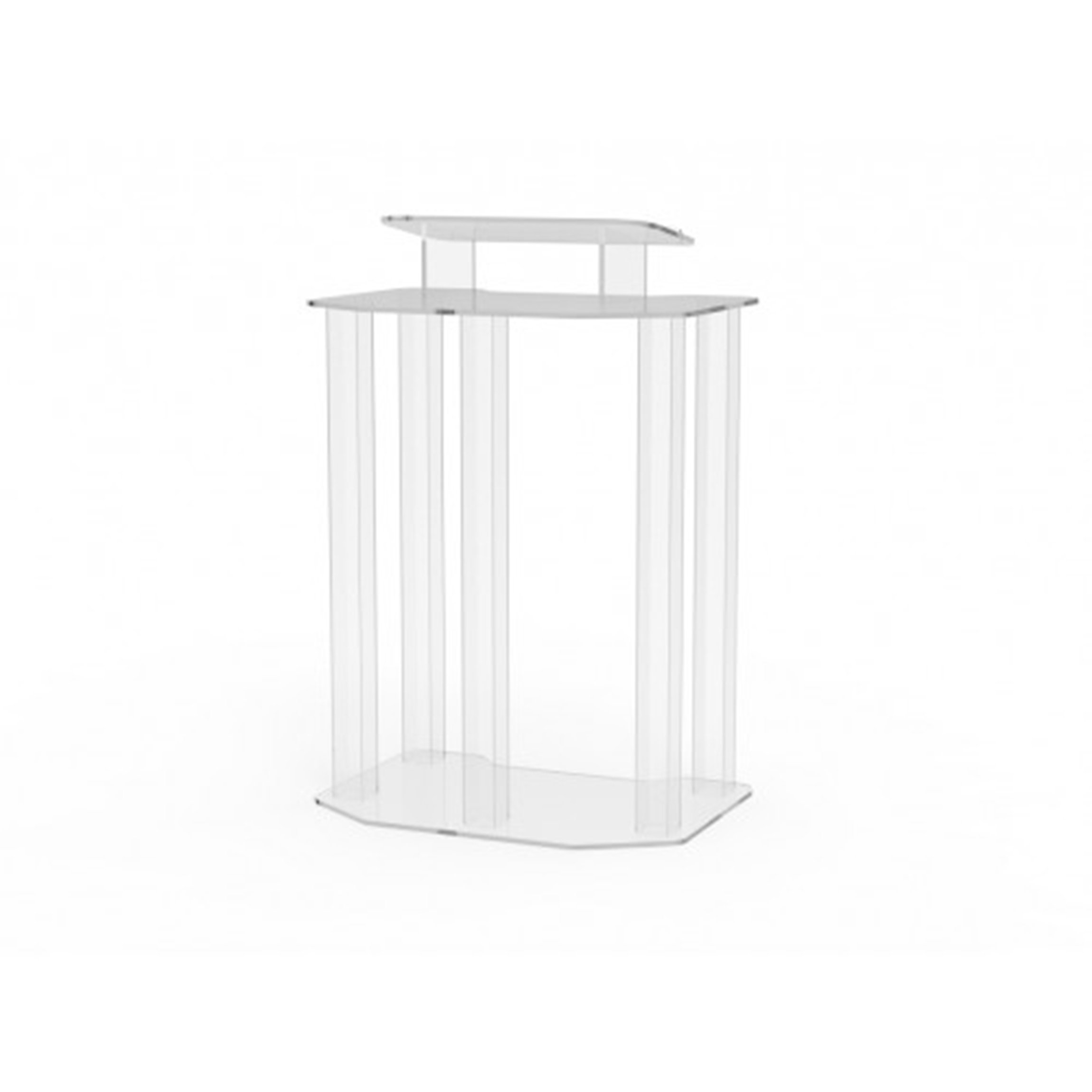 FixtureDisplays Acrylic Podium Wood Pulpit Large Lecterm for Church ...