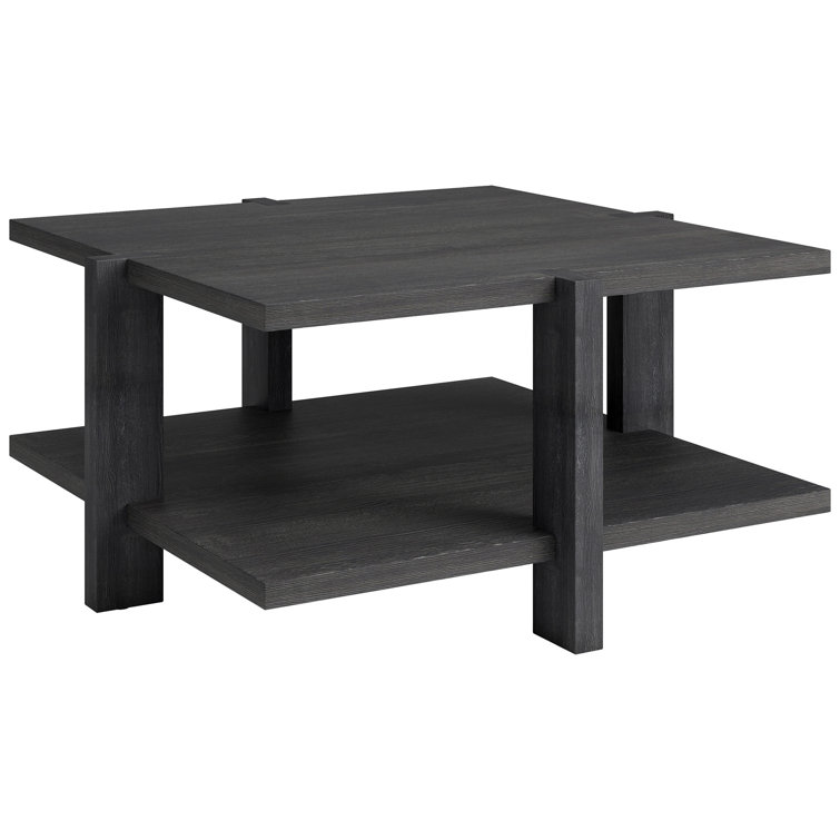 Ivy Bronx Blaisdel 35" Square Coffee Table With Shelf | Wayfair