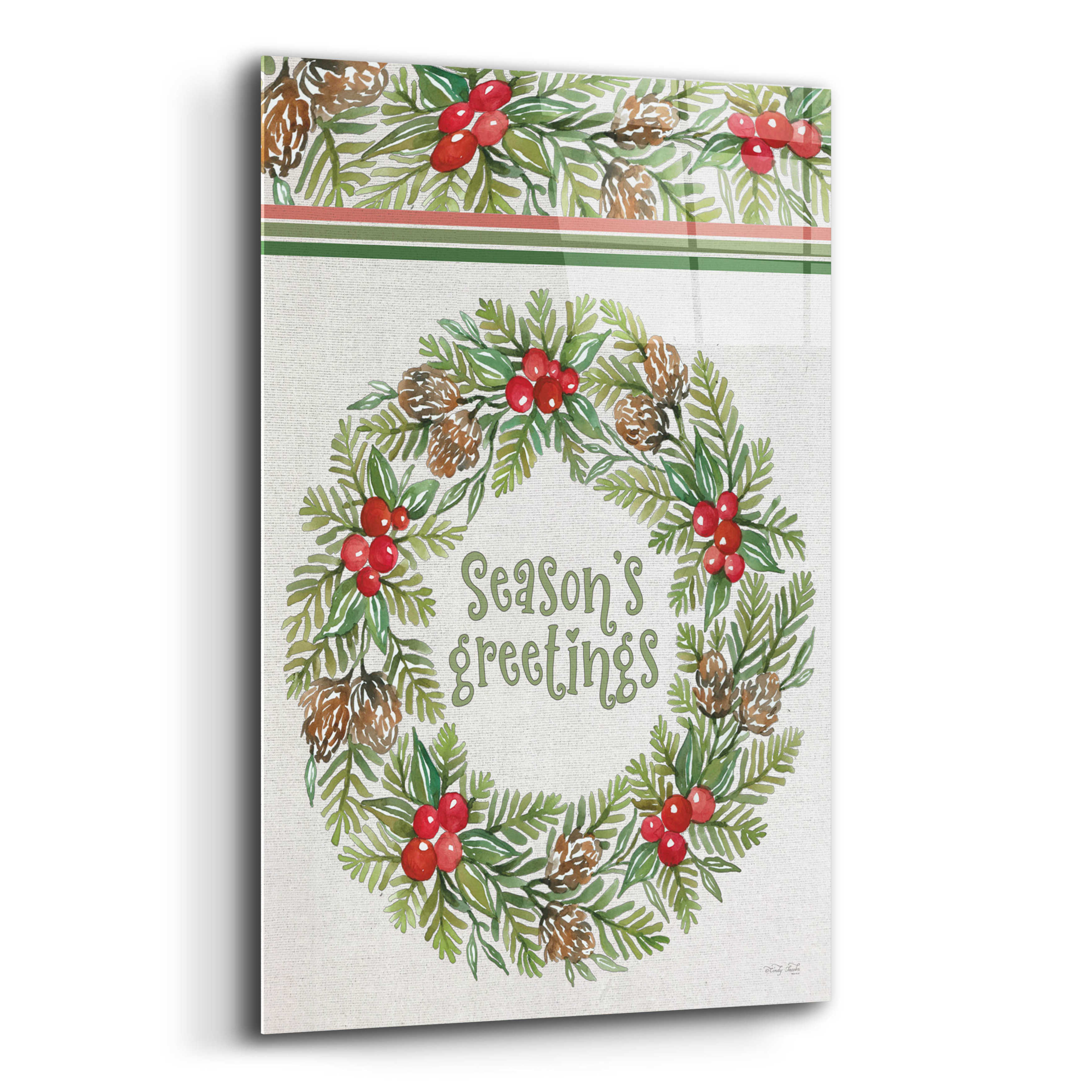 The Holiday Aisle® Season's Greetings Wreath Design by Cindy Jacobs ...