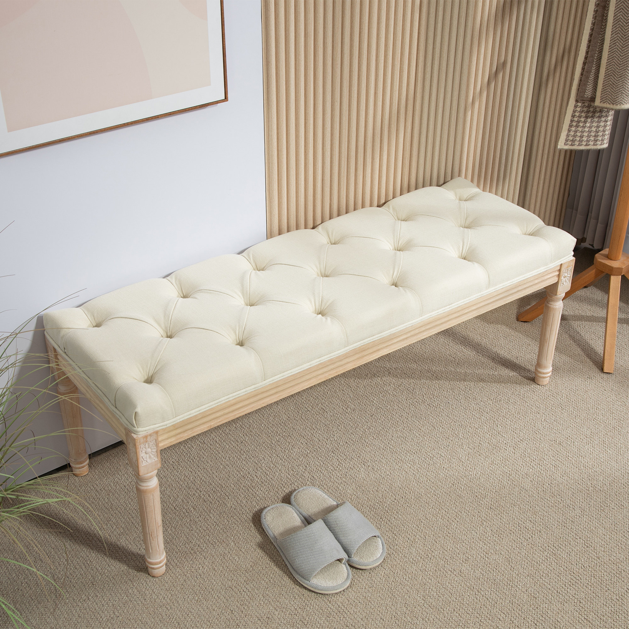 Lily Manor Polyester Upholstered Bench | Wayfair.ie