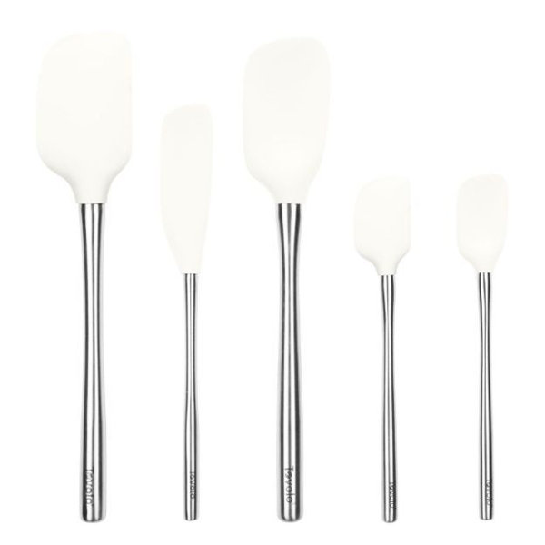 Tovolo Flex-Core Spatula Stainless Steel Handle Set of 5 - White ...