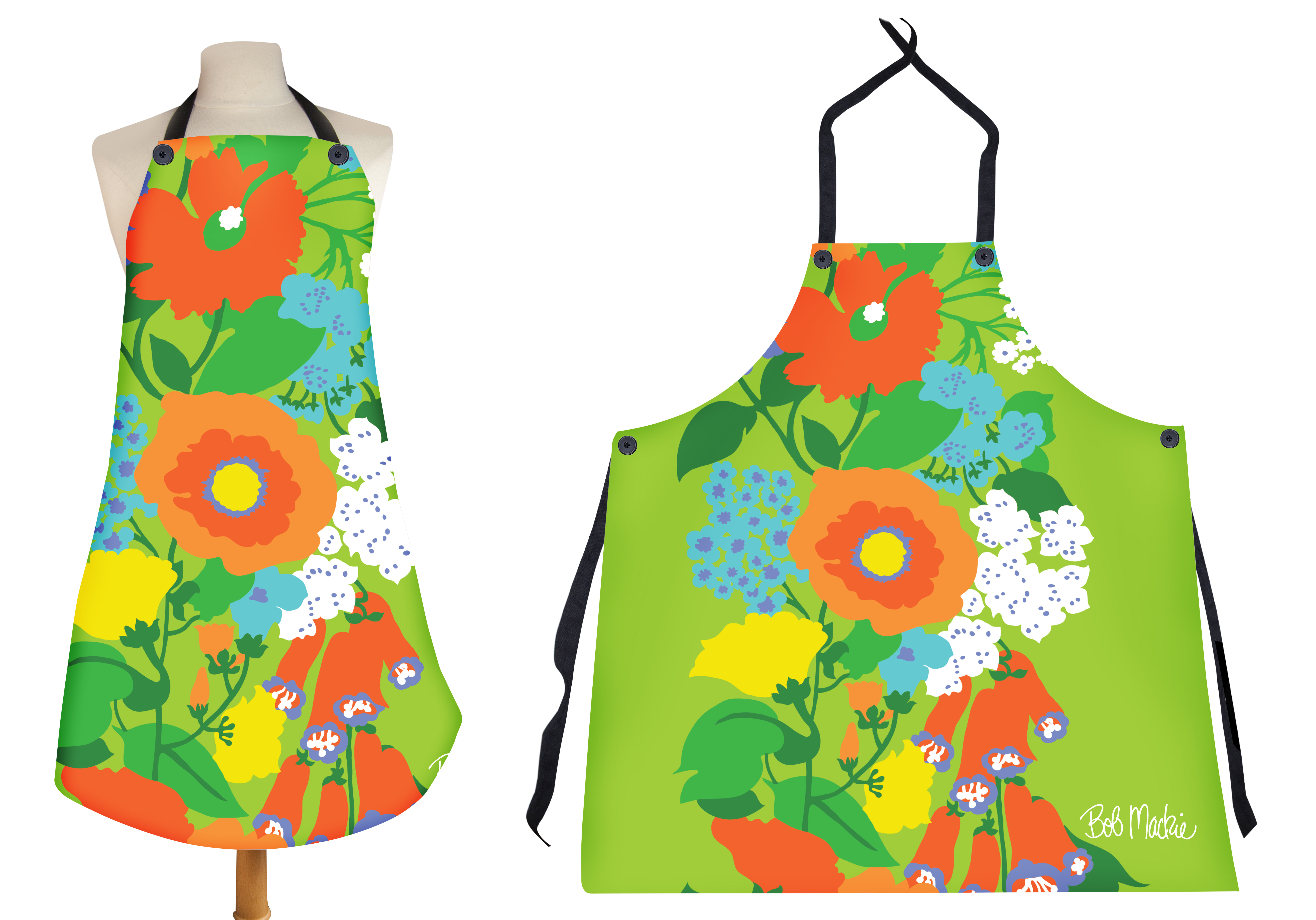 Bob Mackie Cake Flowers Modern Chic Apron | Wayfair