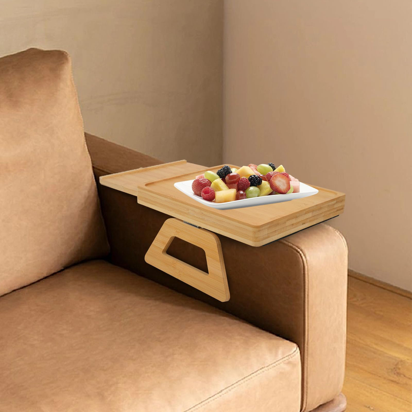Latitude Run® Couch Arm Tray, Sofa Armrest Tray Table, Adjustable And ...