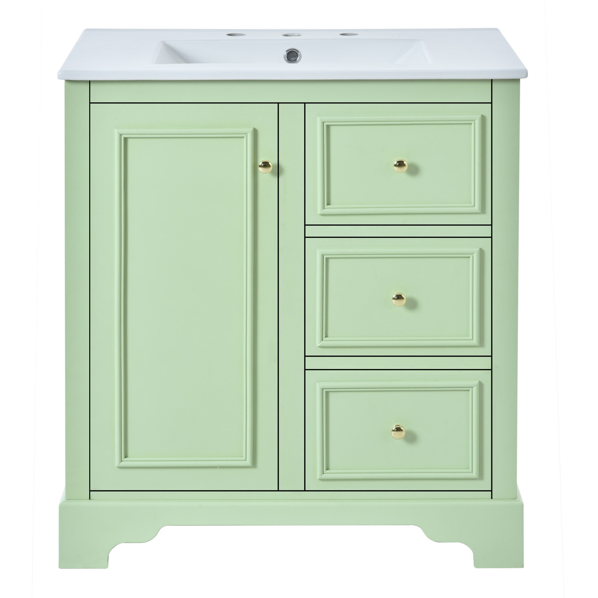 Winston Porter bathroom vanity cabinet with basin, drawers | Wayfair