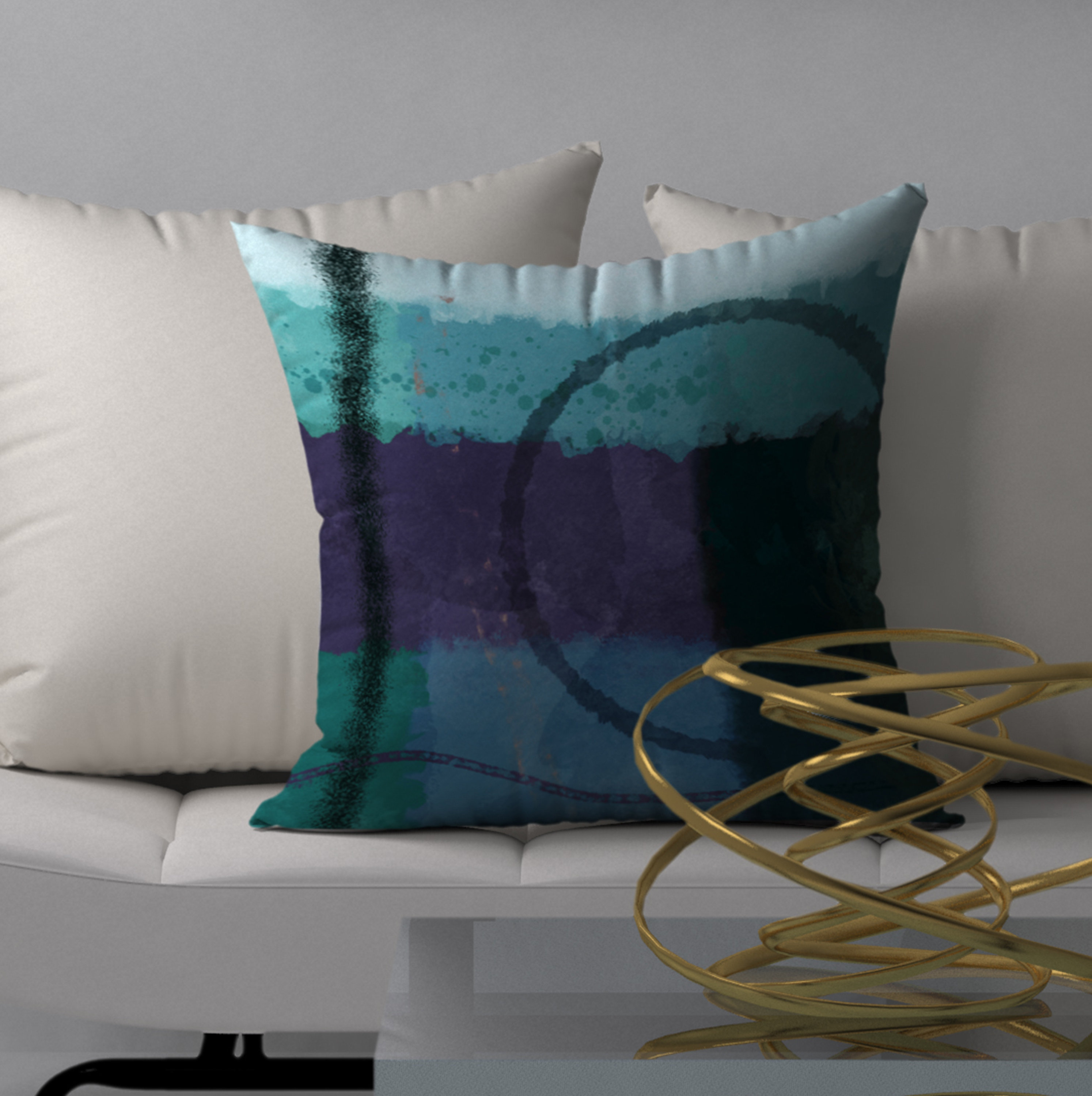 LeRoi Products Abstract Reversible Throw Pillow | Wayfair
