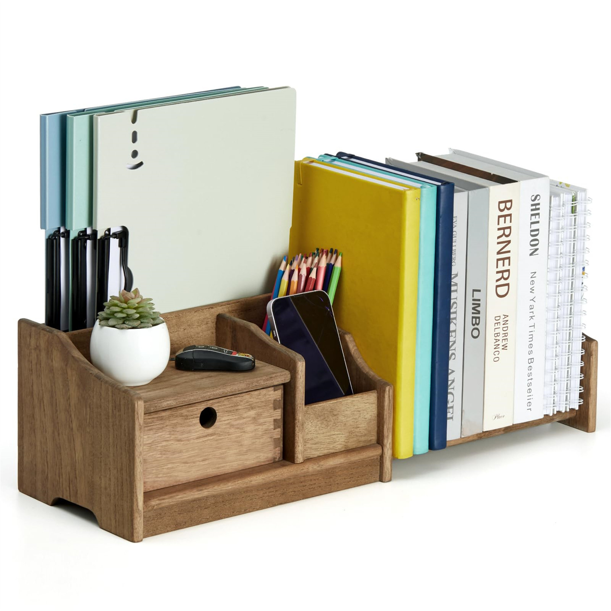 Union Rustic Manufactured Wood Desk Organiser | Wayfair.co.uk