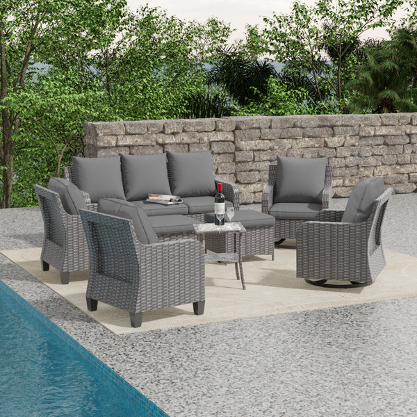 Red Barrel Studio® Taleeyah 7 - Person Outdoor Seating Group with ...