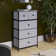 17 Stories Chorley 5 Drawer Fabric Drawer Chest, Grey & Black | Wayfair ...