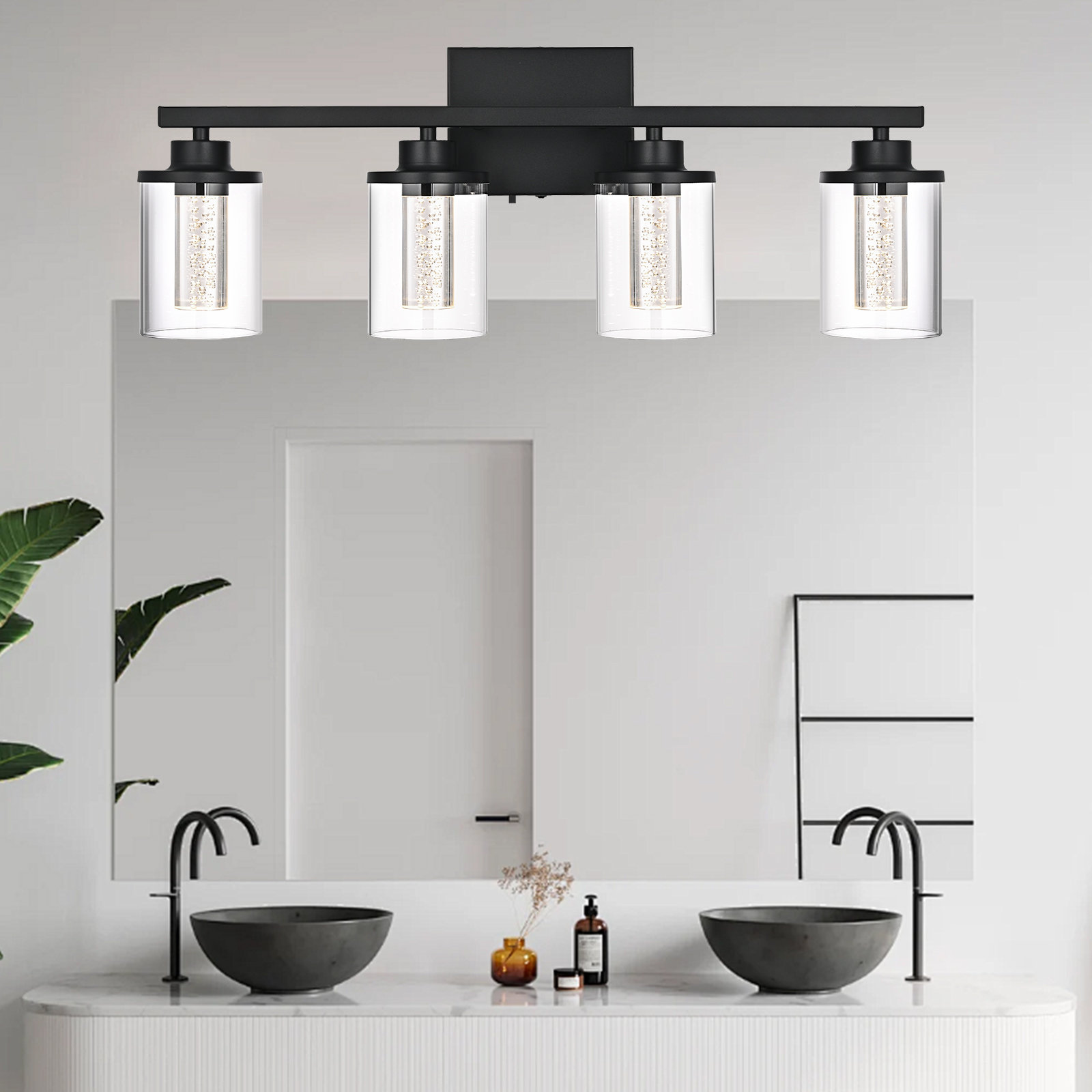 Ebern Designs LED Modern Bathroom Light Fixtures Over Mirror, 5-Light ...