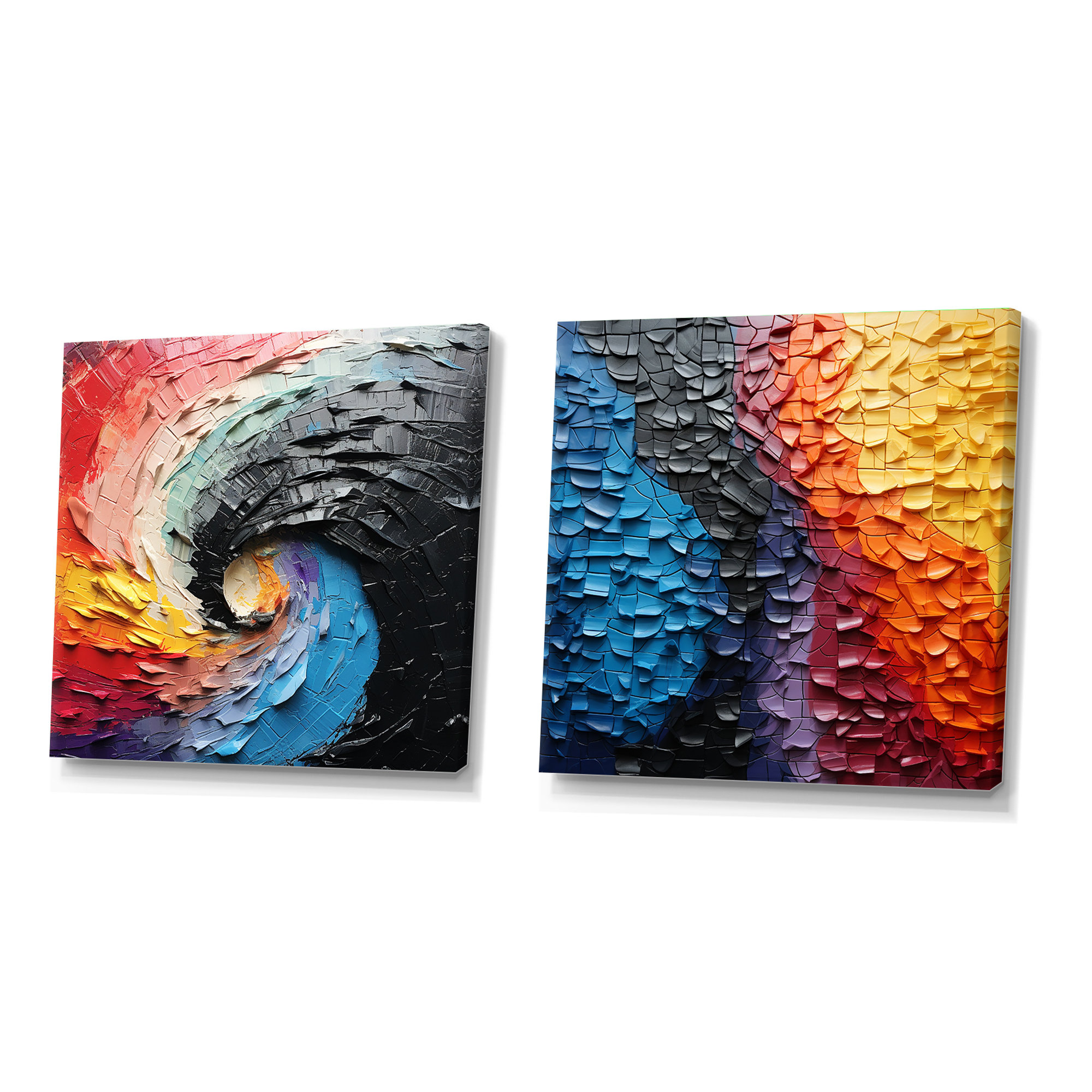 Ivy Bronx Minimalism Rainbow Prismatic Dreams - Abstract Spirals Square ...