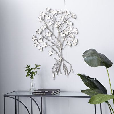 silver leaf wall decor