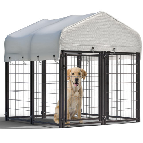 Homy Grigio Heavy Duty Large Outdoor Dog Pen Playpen Yard Pet Kennel ...