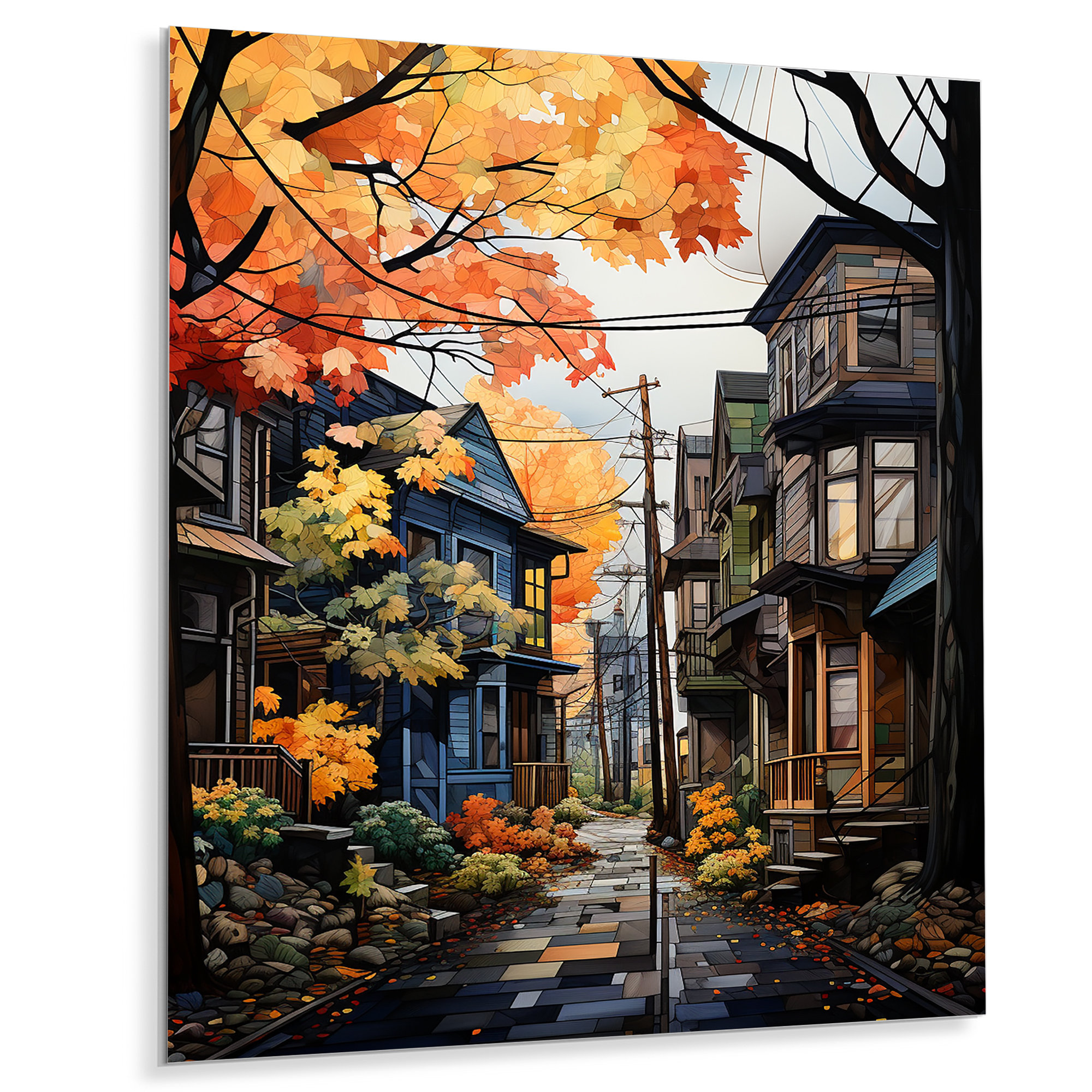 Winston Porter Cityscape Alleyway Patchwork I - City Metal Wall Decor ...