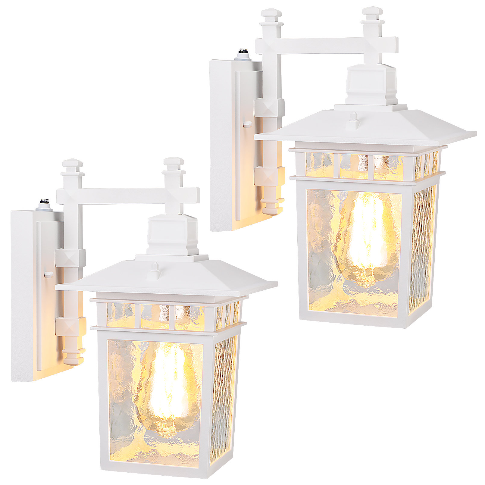 Andover Mills Edenfield Outdoor Wall Lantern Scone Dusk to Dawn Metal ...