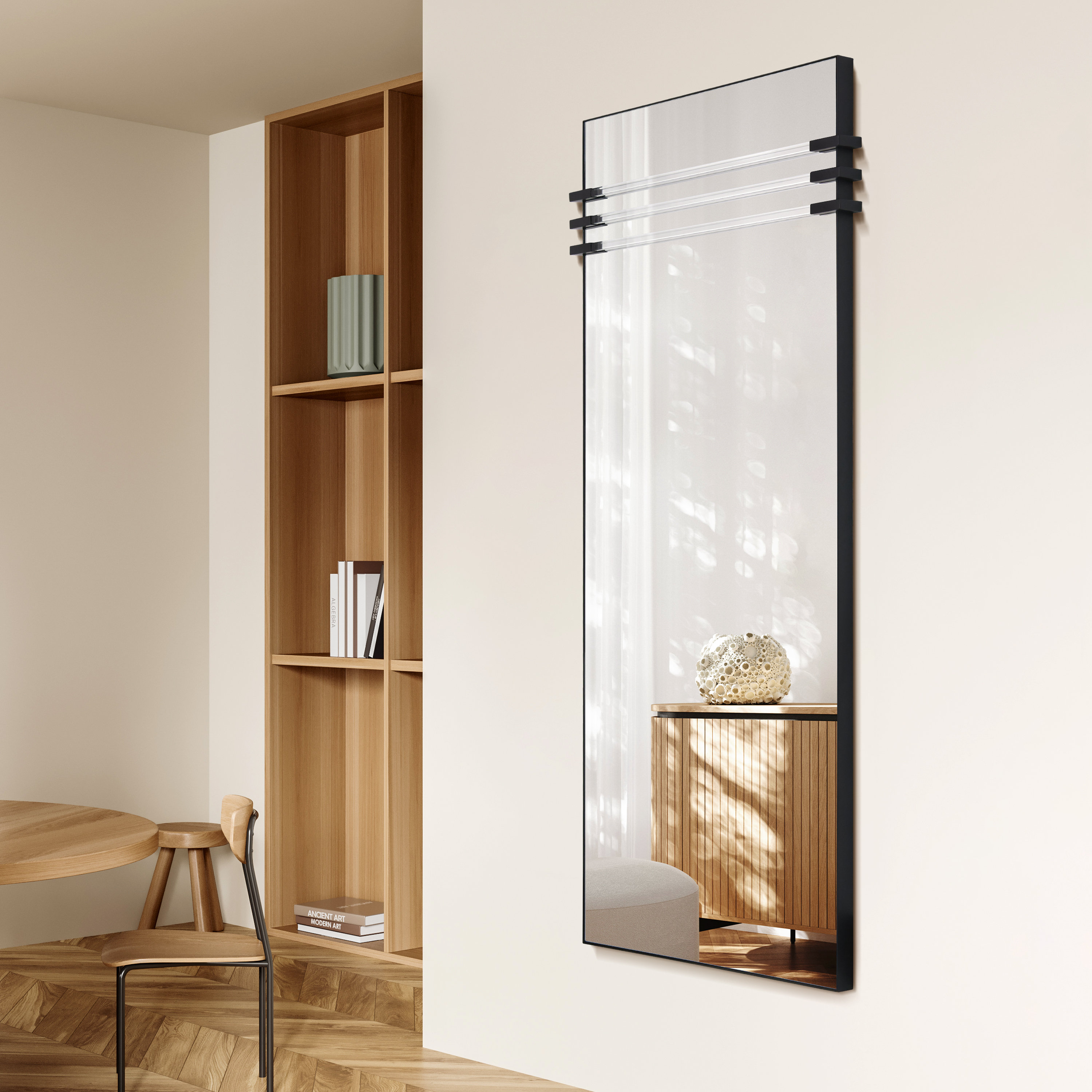 Empire Art Direct Acrylic Accent Rectangular Mirror Featuring Three ...