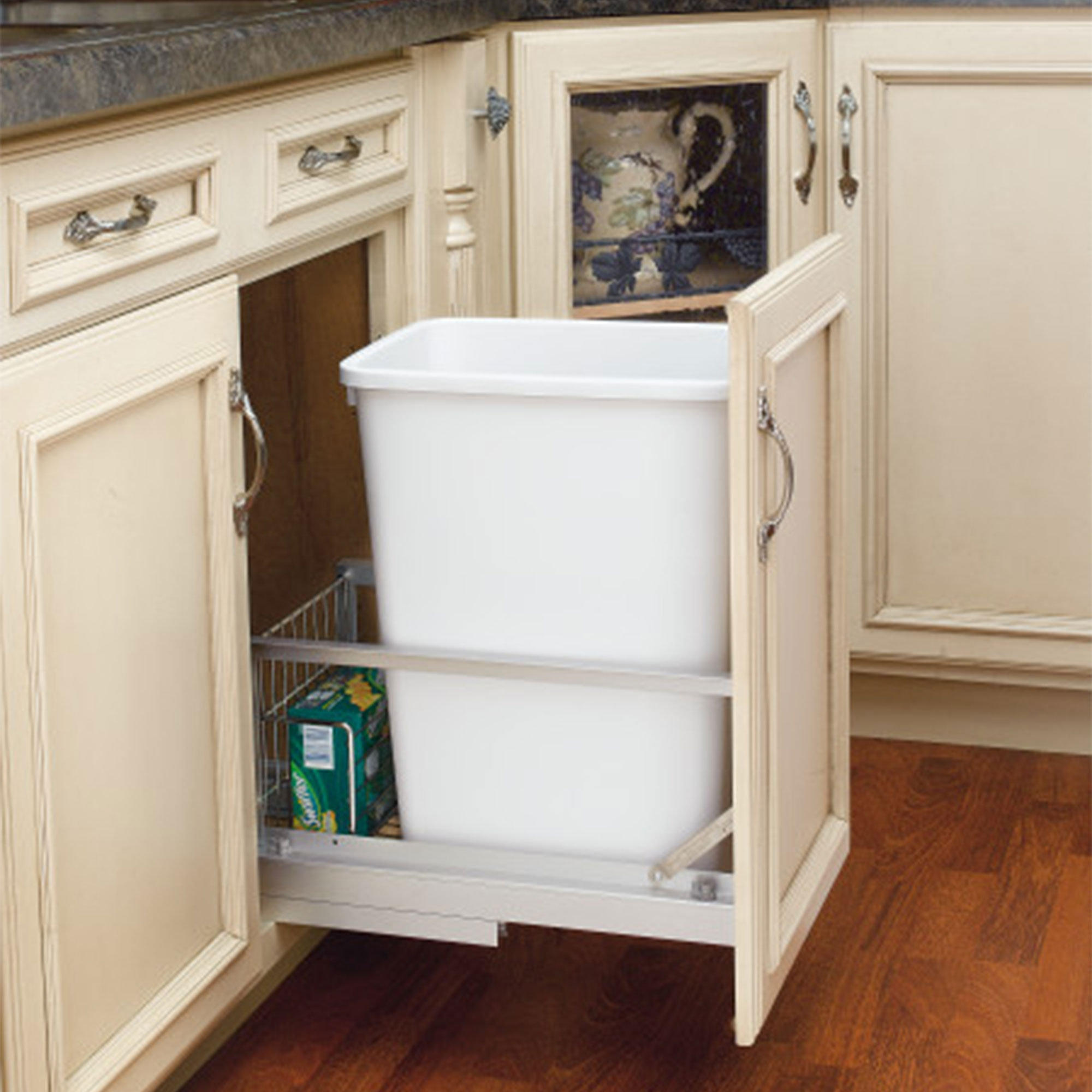 Rev-A-Shelf Pull Out Waste Container Storage for Kitchen Base Cabinets ...