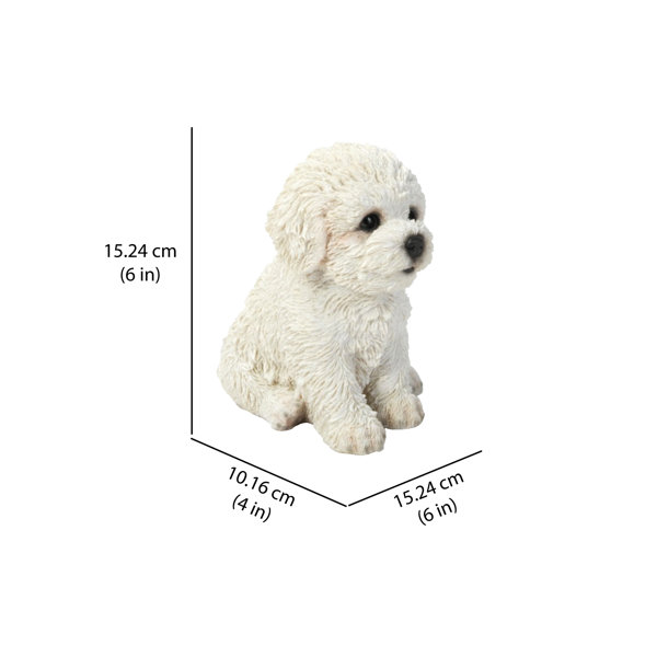 Hi-Line Gift Ltd. Sitting Bichon Frise Puppy Statue & Reviews | Wayfair