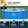 Bestway Steel Pro Round Above Ground Outdoor Backyard Swimming Pool ...
