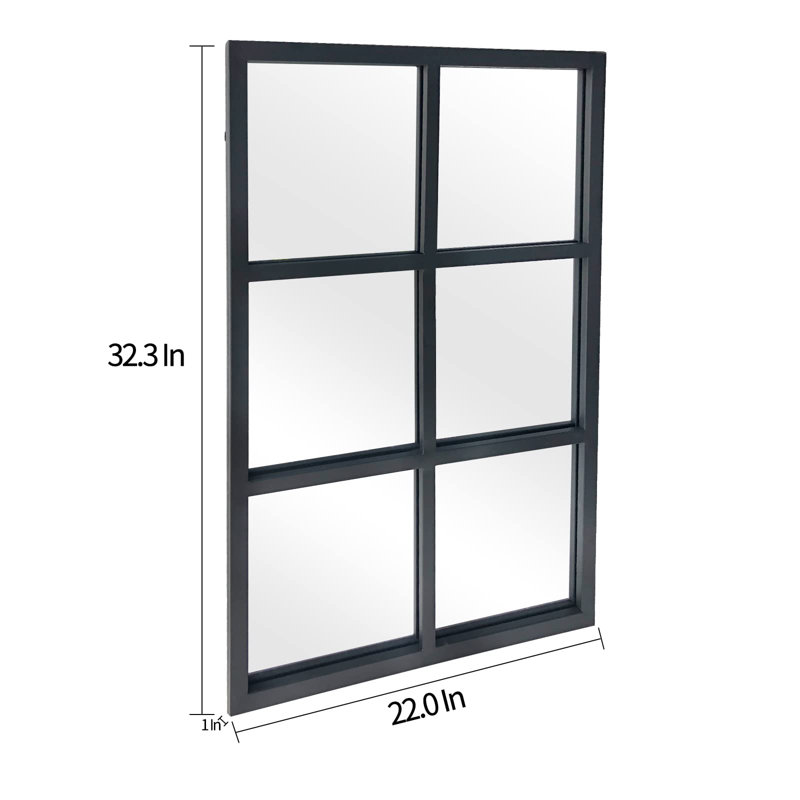 Latitude Run® Farmhouse Rectangular Window Wall Mirror | Wayfair