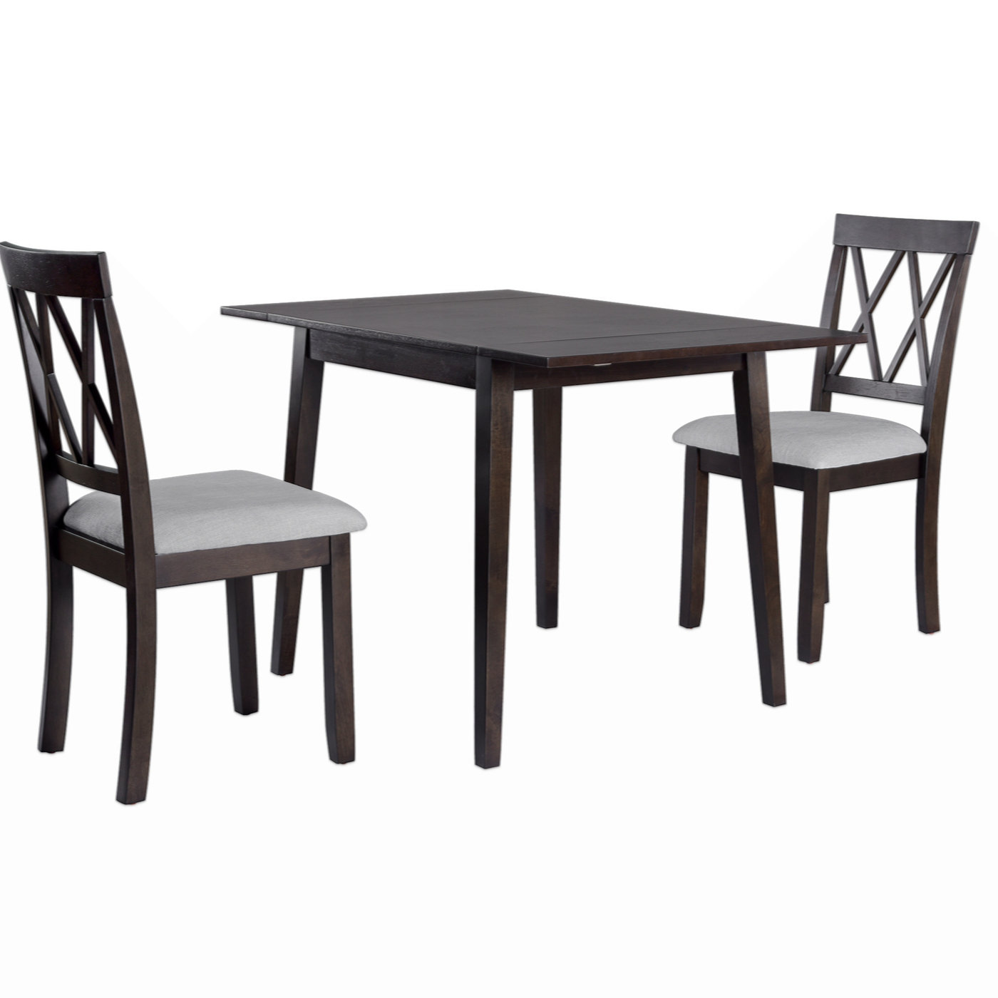 George Oliver Kitchen Dining Set With Drop Leaf Dining Table And 2 ...