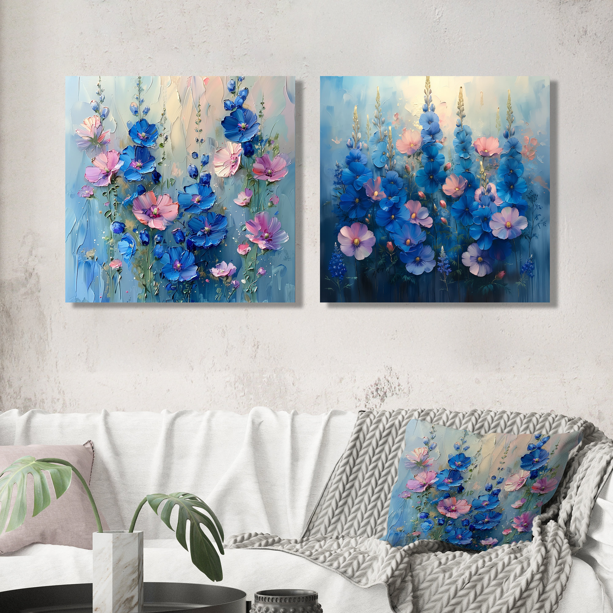 Winston Porter Blue Pink Morning Glory Blue Bonnets I - Blue Bonnets ...