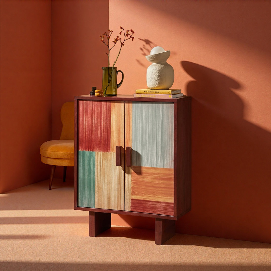 East Urban Home Spacious Ash Wood Storage Cabinet | Wayfair