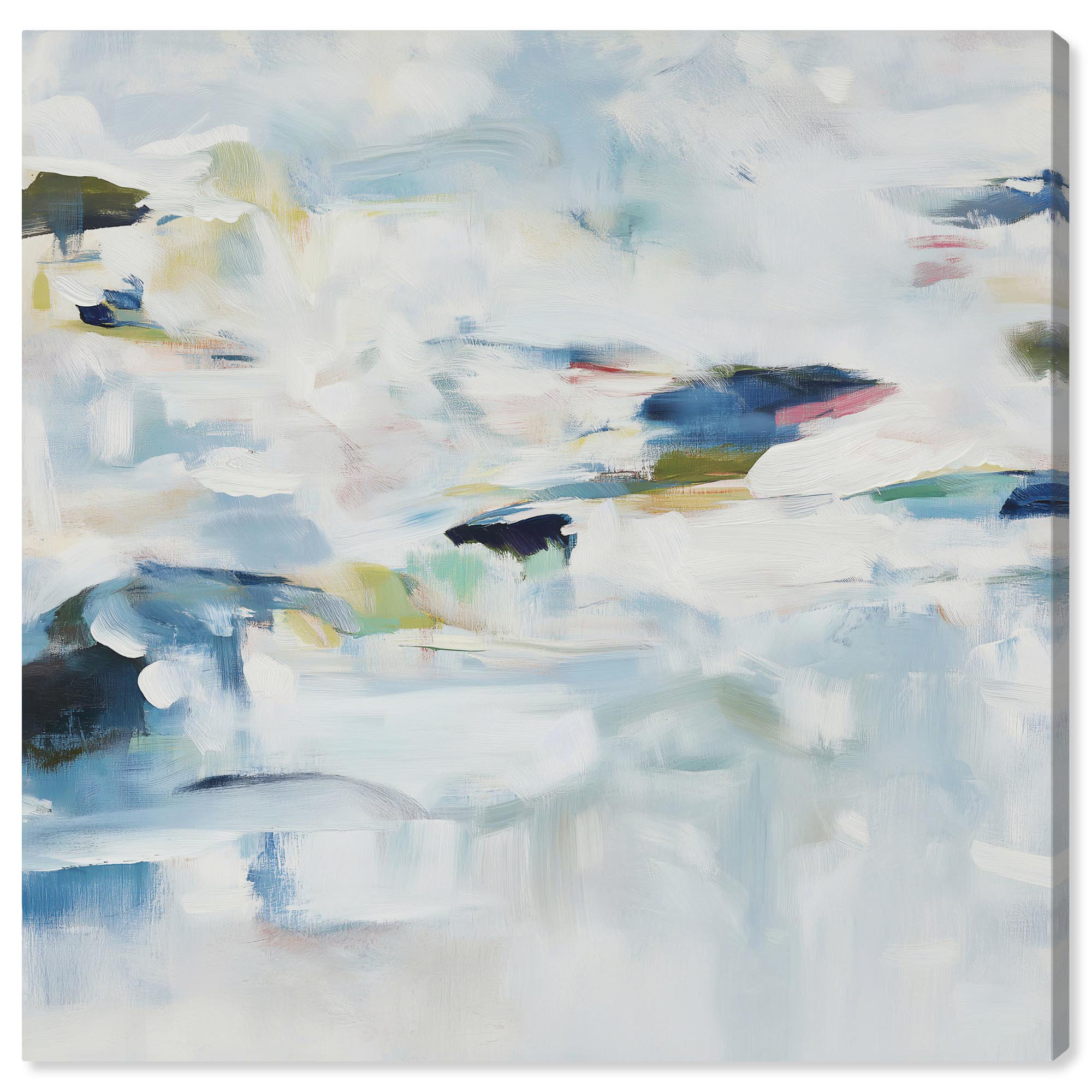 Art Remedy Soft Color Abstracts Canvas, 40" x 40", Black Frame ...
