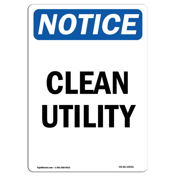 SignMission OSHA Notice - Clean Utility Sign | Heavy Duty Sign Or Label ...