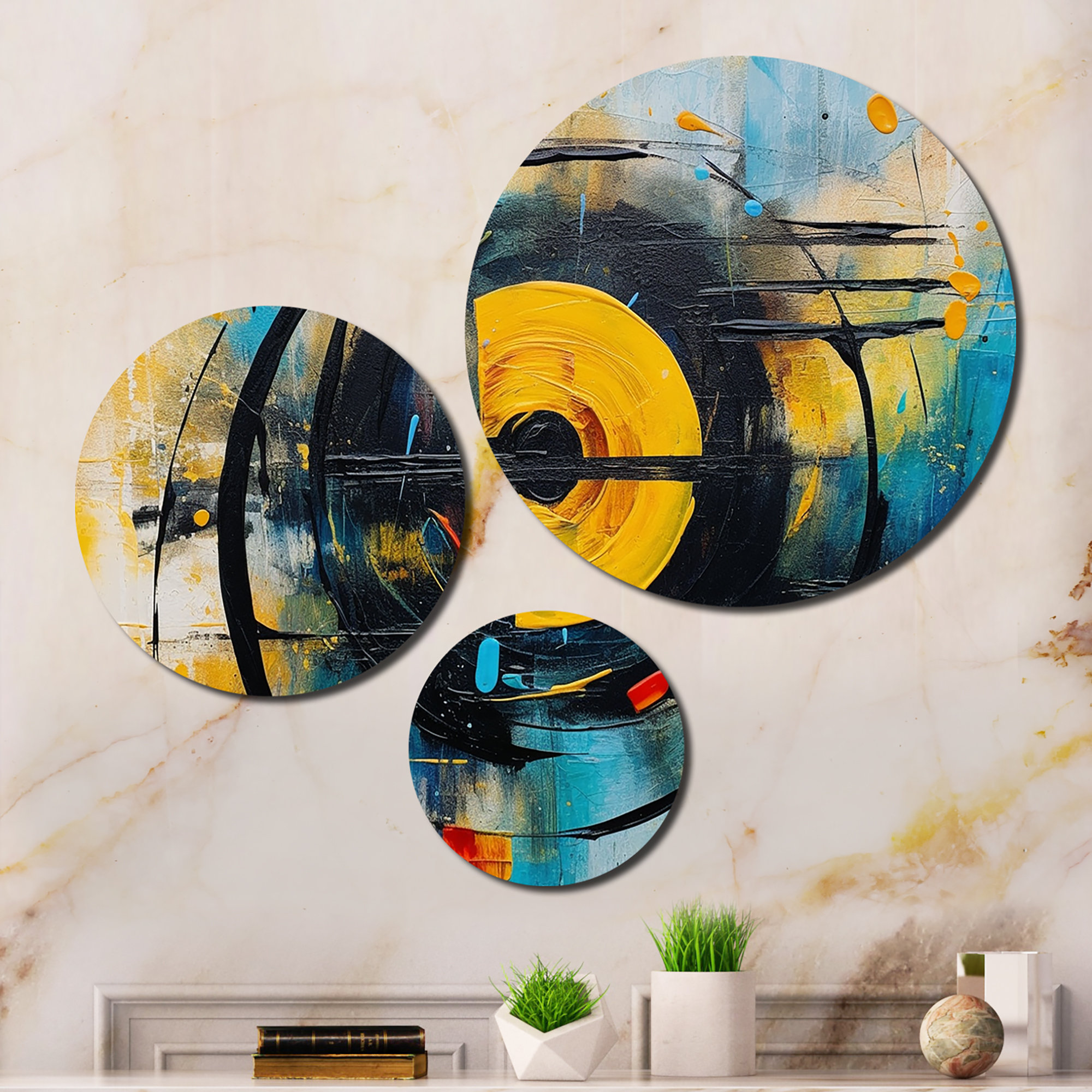 Ivy Bronx Abstract Wall Decor on Metal | Wayfair